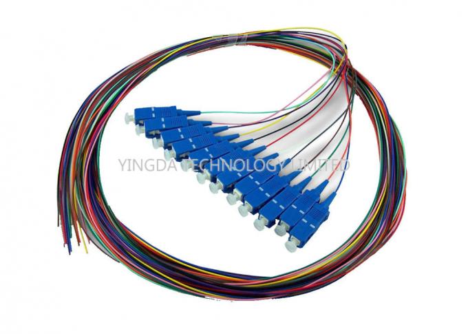 SC/UPC or SC/APC Multi core 12 fiber optic pigtails