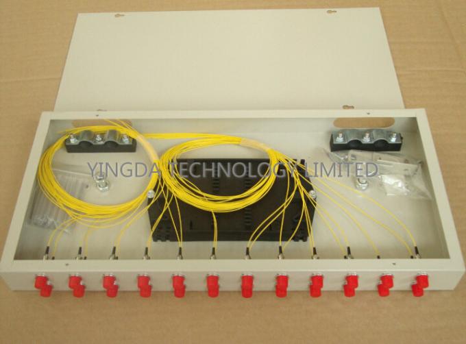 FC Rack Mount Single Mode Fiber Optic Patch Panel 24 Port , ODF Patch ...