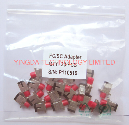CATV Fiber Optic SC / FC Adapter Hybrid Type Bellcore TA-NWT-001209 ISO SGS