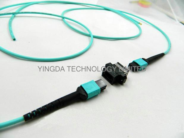 MPO MTP Fiber Optic Adapter Coupler 12Fiber 24Fiber OM3 Green Aqua ...