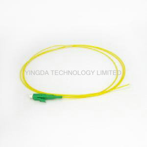 LC APC Fiber Pigtails OS2 Simplex 900um 1Meter , Pigtail LC APC SM SX 1M