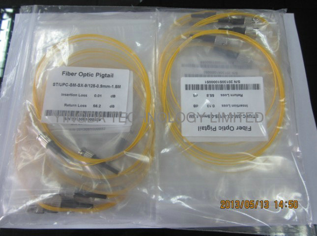 ST Pigtail Singlemode, Fiber Optic Pigtail ST SM 9/125 3M Loose Easy ...