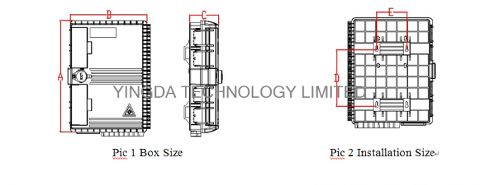 24 Fibers Fibre Termination Box Pole Mounting Fiber Optic Junction Box