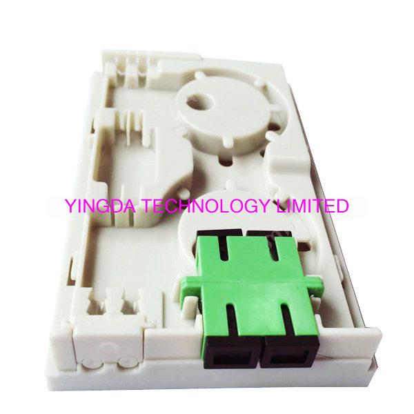 2 Core Mini FTTH Fiber Optic Distribution Wall Outlet Faceplate ABS ...