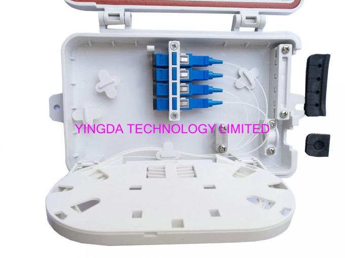4 Port UV Weather Resistant FTTH Fiber Termination Box 4 Fibers SC Wall ...