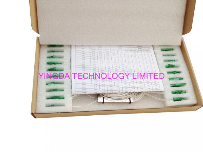 FTTH 1x32 Mini PLC Splitter Single mode Steel Tube LC APC Connectors