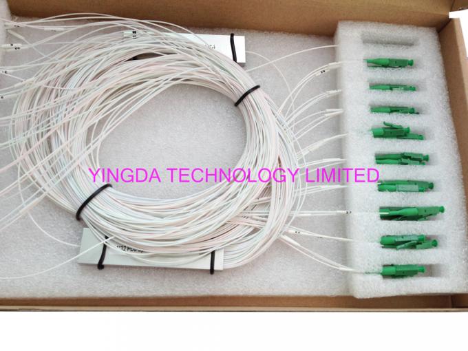 FTTH 1x32 Mini PLC Splitter Single mode Steel Tube LC APC Connectors