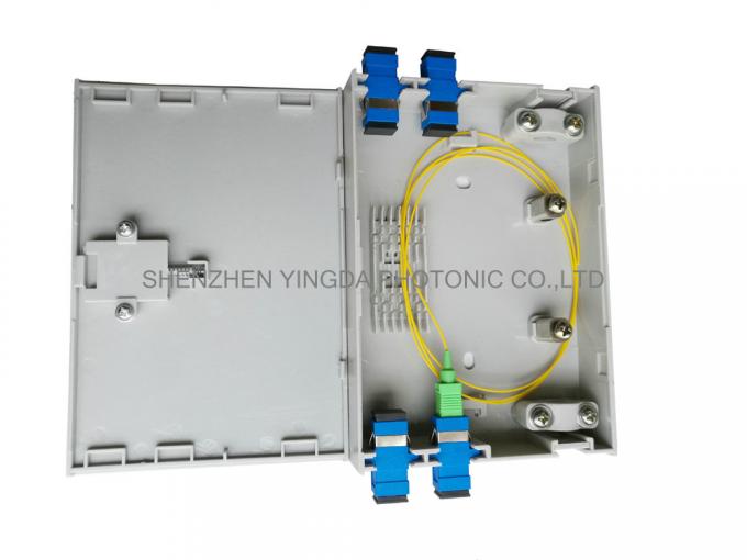 Wall Mount FTTH Fiber Optic Termination Box , Indoor Plastic ABS PC 2 ...