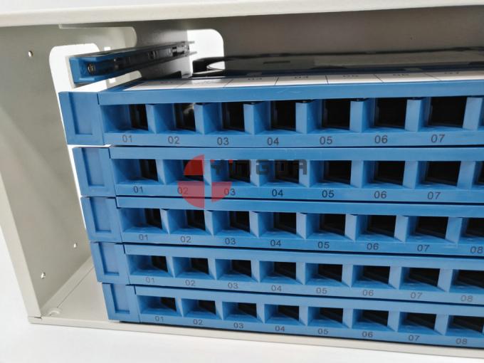 72 Port Fiber Optic ODF Optical fiber patch panel , Rack Mount Fiber ...