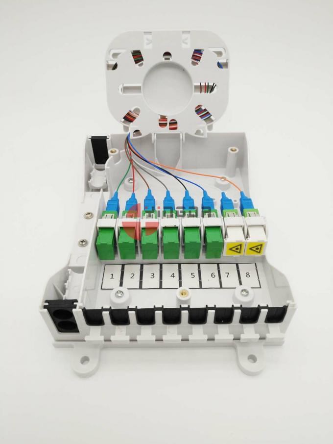 NAP Indoor Fiber Optic Termination Box with 1x8 Splitter White FTTH SC ...