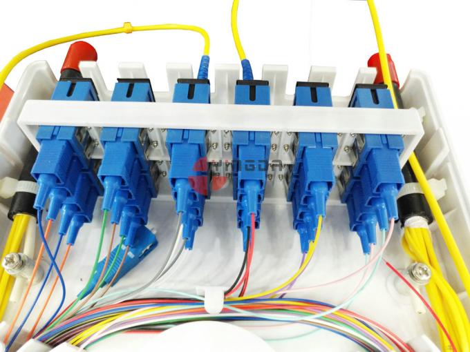 24 Cores Fiber Optic Termination Box 2 Ports At Both Side In Front