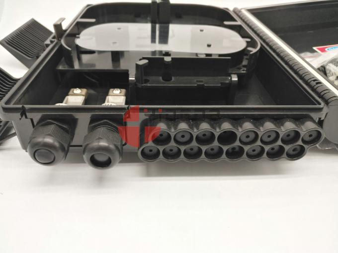 Black Fiber Optic Splitter Box 2 In 16 Out Optical Splitter Termination Box