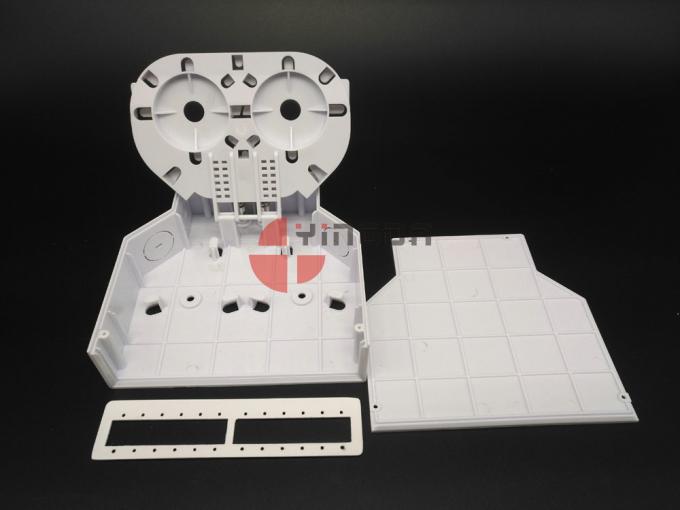 White Indoor Fiber Optic DIN Terminal Box , Plastic Termination Box 12 ...