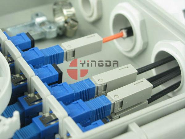 Durable Fiber Optic Splitter Box 16 Cores 3 Cable Glands SC LC CATV ...