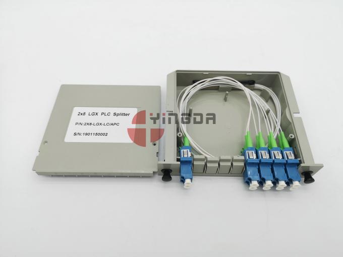 8 Port Plastic Fiber Optic PLC Splitter LGX Cassette Module ABS SC LC ...