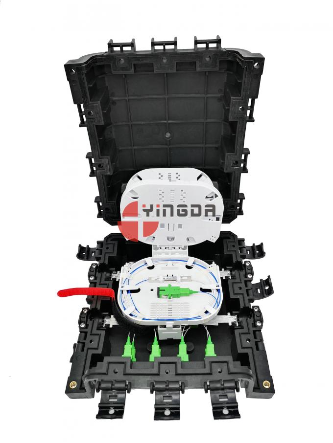 Inline Fiber Cable Joint Box IP65 Outdoor Pole Mount 36 Cores 8 SC Fast ...