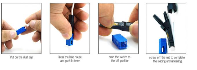 60mm FTTH Field Installable Connector Quick Assembly Termination Connector