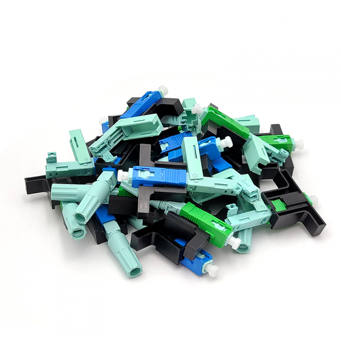 5G LX58 SC UPC FTTX Field Installable Connector Fiber Optic Flat Cable Blue