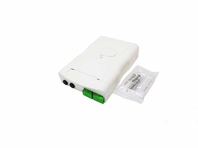 2 Port Plastic FTTH Wall Mount IP30 Optical Termination Box