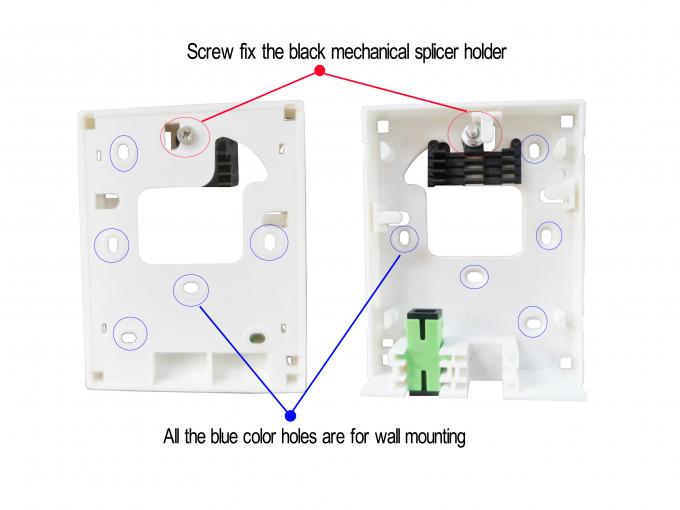 Indoor Plastic Wall Outlet 2.0mm Fiber Optic Termination Box