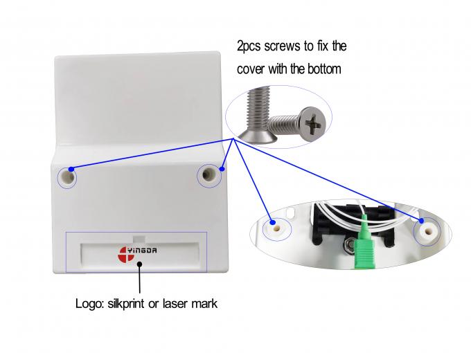 Indoor Plastic Wall Outlet 2.0mm Fiber Optic Termination Box