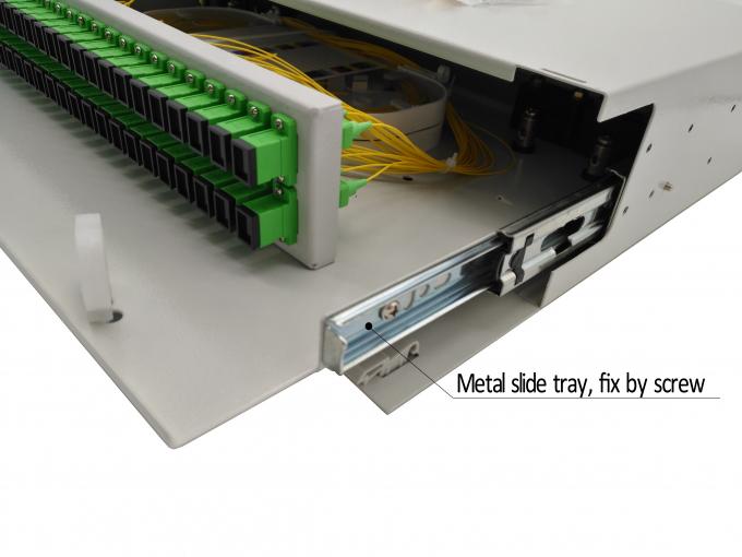 Indoor Metal Slide 2U 48 Port Patch Panel Rack Mount