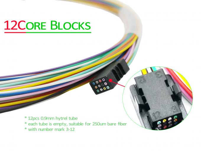 Ribbon Fiber Optic Breakout 4 6 12 Core Fan Out Kit 0.9mm Buffer Tube 2 ...