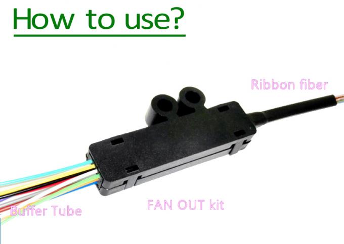 Ribbon Fiber Optic Breakout 4 6 12 Core Fan Out Kit 0.9mm Buffer Tube 2 ...