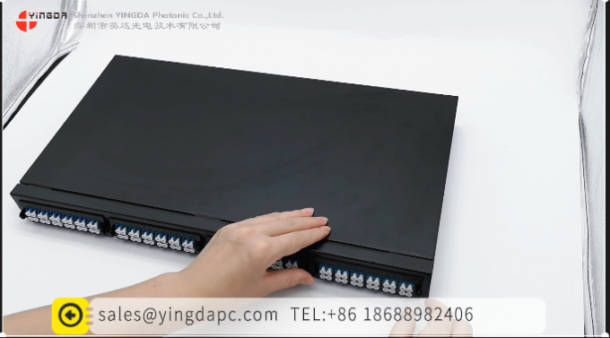 1U Rack Mount MTP MPO Patch Panel 19 inch ODF 96 Fiber Optic MPO LC Cable