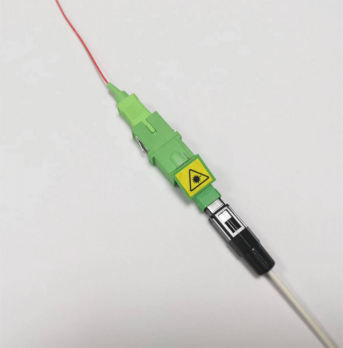 SC APC Fiber Optic Adapter SM Simplex Shutter Without Flange Green