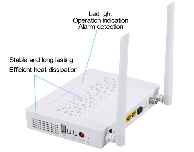 FTTH FTTB FTTX Network GPON ONU Router 1GE+3FE+VOIP+WIFI ABS Material