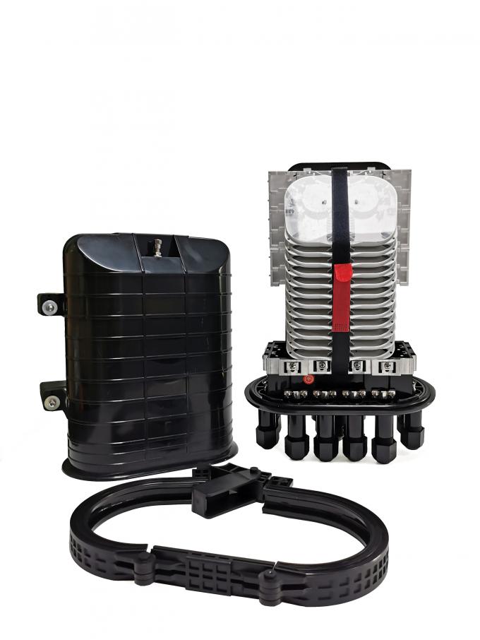 144 Cores FTTH Dome Fiber Optic Splice Closure IP68 Mechanical Seal ...