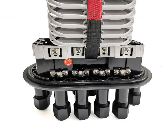 144 Cores FTTH Dome Fiber Optic Splice Closure IP68 Mechanical Seal ...