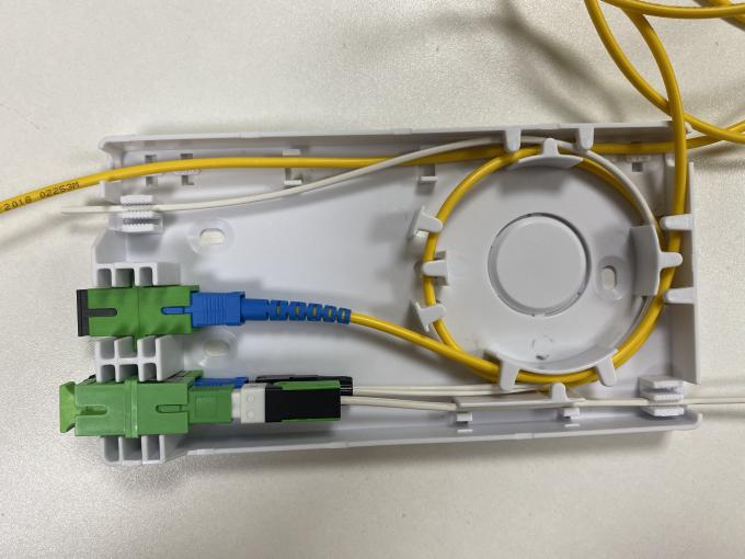4 Port SC Fiber Optic Termination Box ABS For Flat Drop Cable Mid Span ...