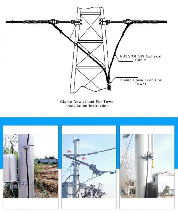 ADSS Cable Down Lead Clamp With Pole Mounted Strips