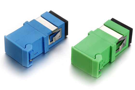 Blue Metal Clamp Laser Fiber Optic Adapter Couple SC SC Side Shutter ...