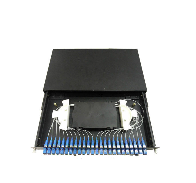 Standard Metal Sliding Tray Fiber Optic 19” Patch Panel 12 / 24 Port ...