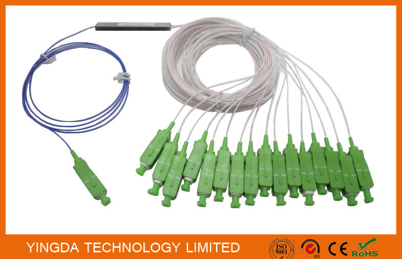 GPON FTTH Fiber Optic Passive Mini Optical Splitter 1*16 900um Single ...