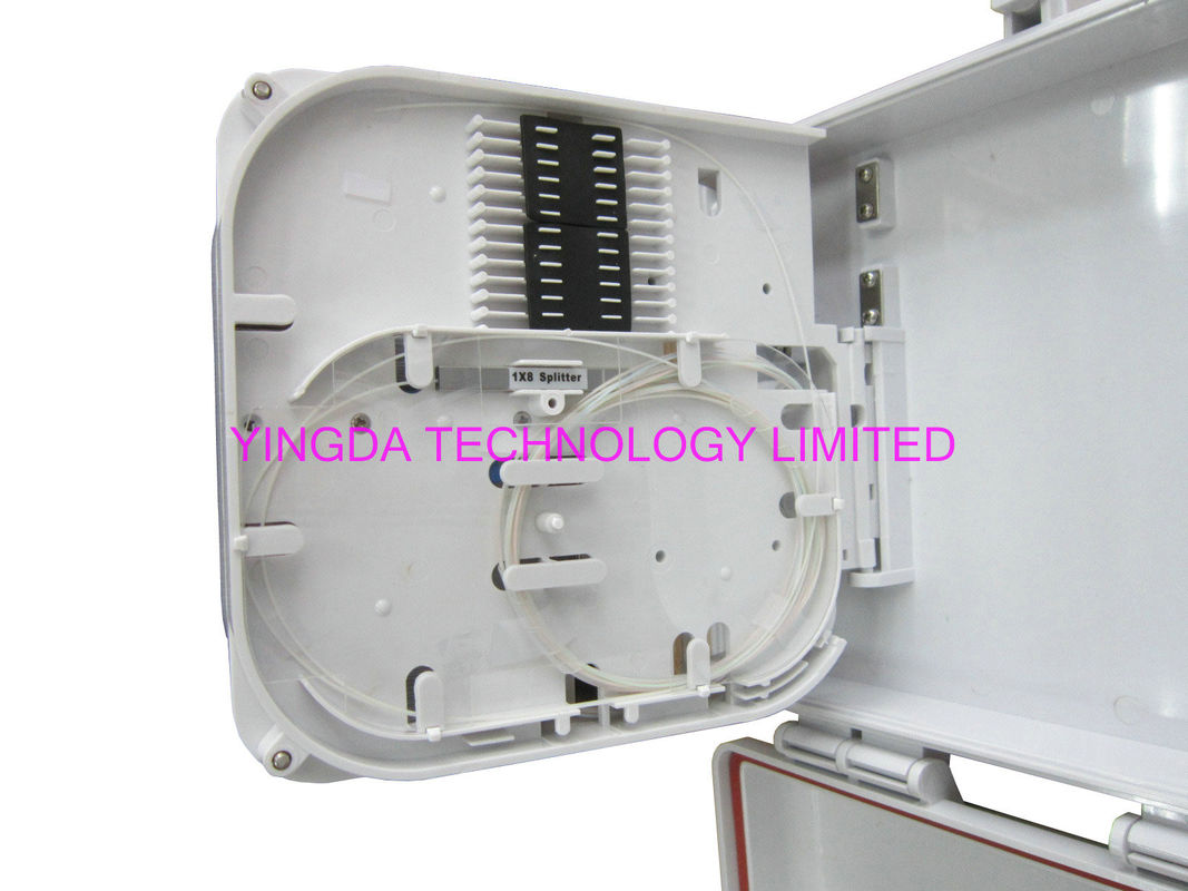 1x8 PLC Splitter Box Wall Mount Drop Cable Box, 16 Ports With Glands SC ...