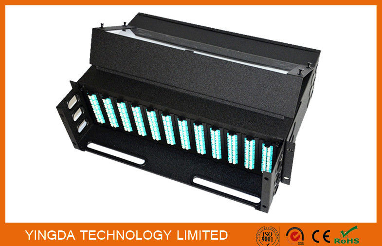 288 Fibers 19 Inch Slide Out Patch Panel , 3U MPO Enclosures Chassis 12 ...