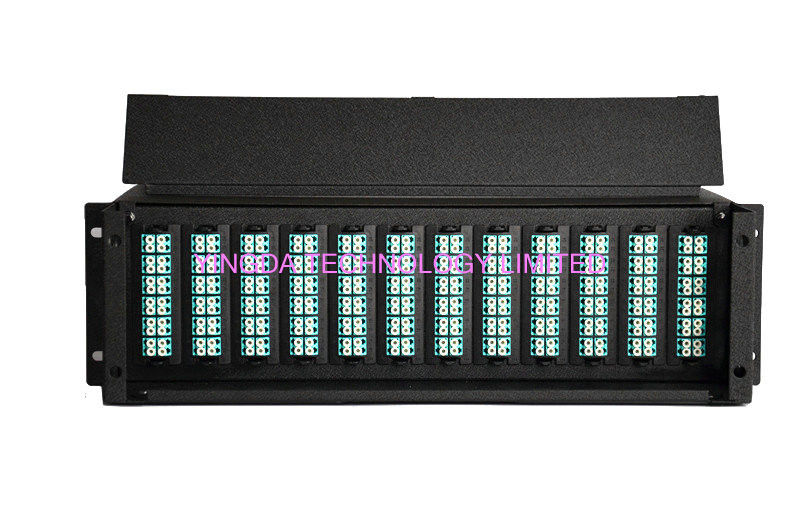 288 Fibers 19 Inch Slide Out Patch Panel , 3U MPO Enclosures Chassis 12 ...