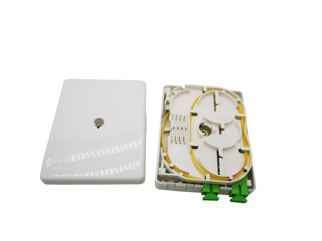 2 Ports SC LC Fiber Optic Termination Box White ABS Indoor Wall Mounted ...