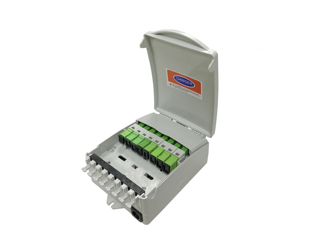 Wall Mount Fiber Optic Terminal Box 8 Port FTTH Indoor NAP Box For 2*5 ...