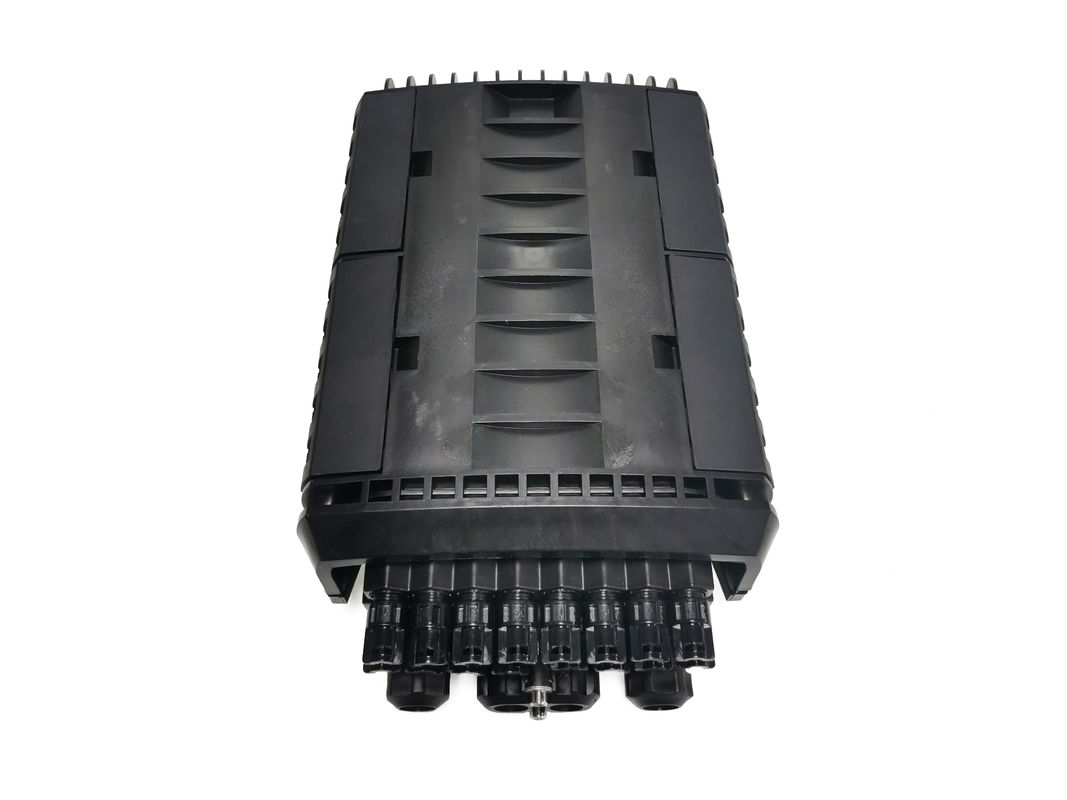 IP68 16Ports FTTH Drop Cable Fiber Optic Splice Closure Black PP ...