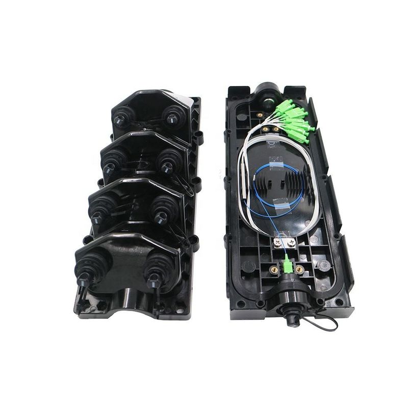 8 Ports Black Fiber Optic Splitter Terminal Box With Mini SC/Optitap ...