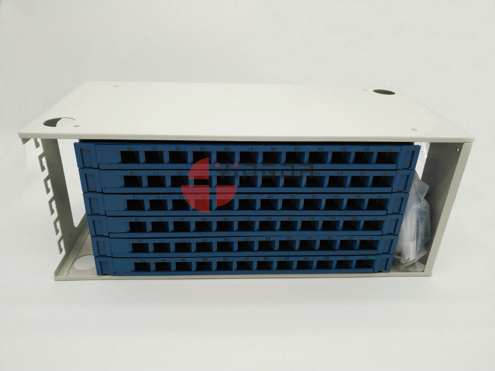 72 Port Fiber Optic ODF Optical fiber patch panel , Rack Mount Fiber ...