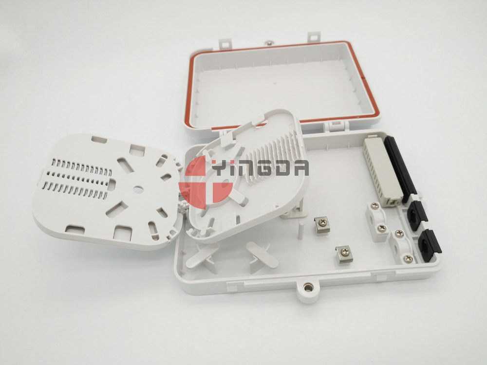 Pole Mount 24 Ports Fiber Optic Termination Box 1x8 Optical Fiber ...