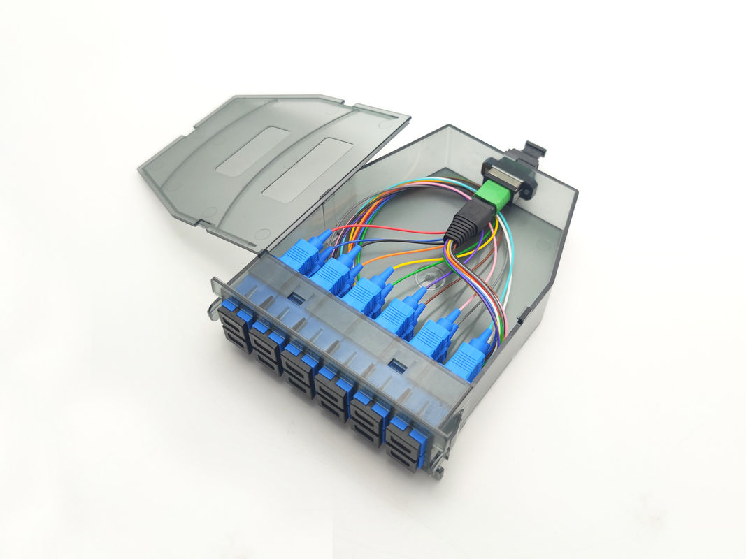 YINGDA Plastic Transparent 12 Fiber MPO To SC Module Single Mode Simplex Adapter For Communication