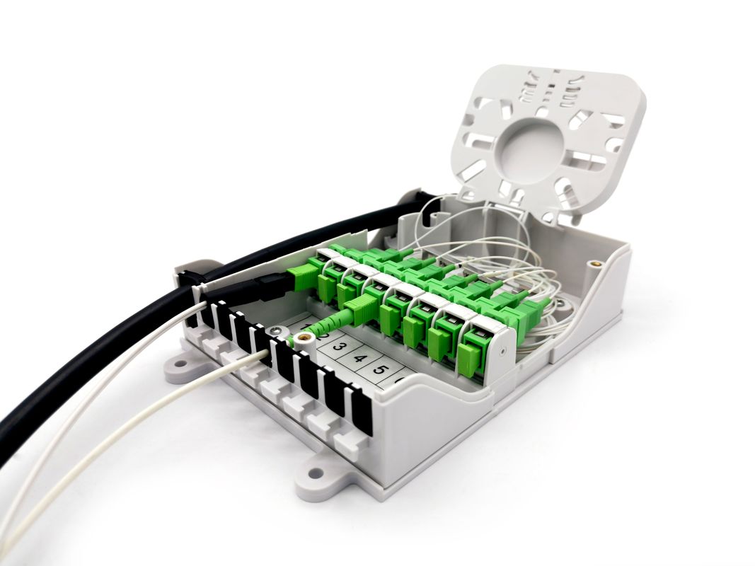 8 Ports SC Fiber Optic Distribution Box In FTTH GPON CATV, 1X8 Fiber ...