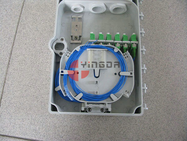 Polymer Synthetic Plastic Fiber Optic Splitter Box 24 Cores With 1x8 ...